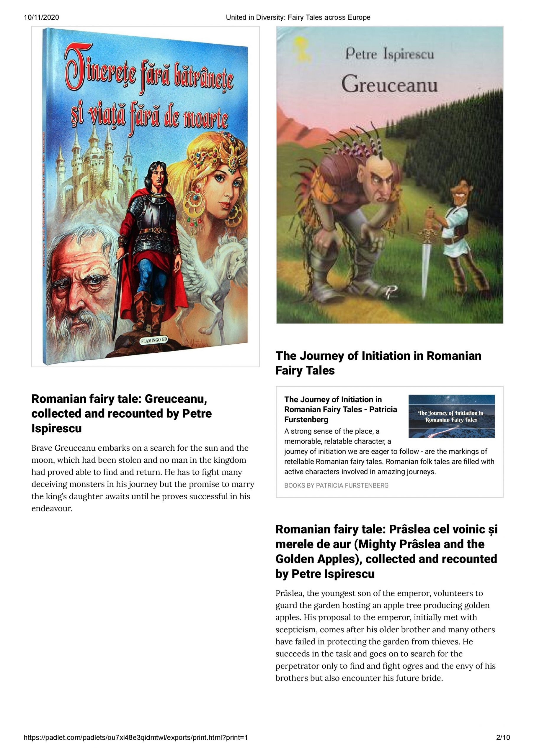 Transnational activity “United in Diversity: Fairy Tales across Europe ...
